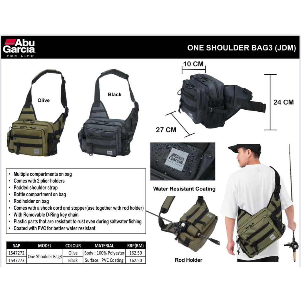 Abu Garcia One Shoulder Bag 3 (JDM) | Shopee Malaysia