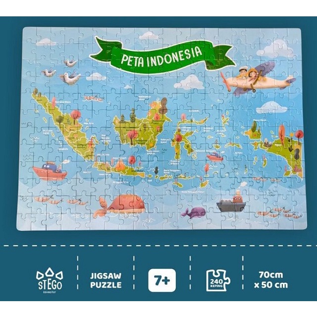 Original Indonesian Map Puzzle Age 7+ | Shopee Malaysia