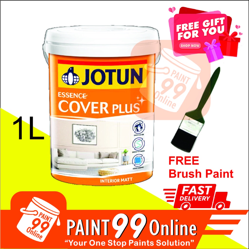 ( DARK COLOUR ) 1L JOTUN Essence Cover Plus Matt Interior Paint ...