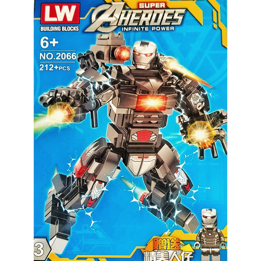 Toy Brick Robot LW 2066-3 Hulkbuster Ironman Thanos Spiderman Super ...
