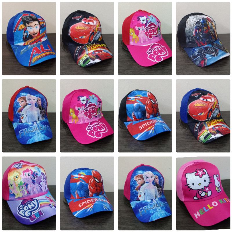 [READY STOCK]🔥 TOPI KANAK-KANAK SOFIA EJEN ALI CARS PONY CAPTAIN ...