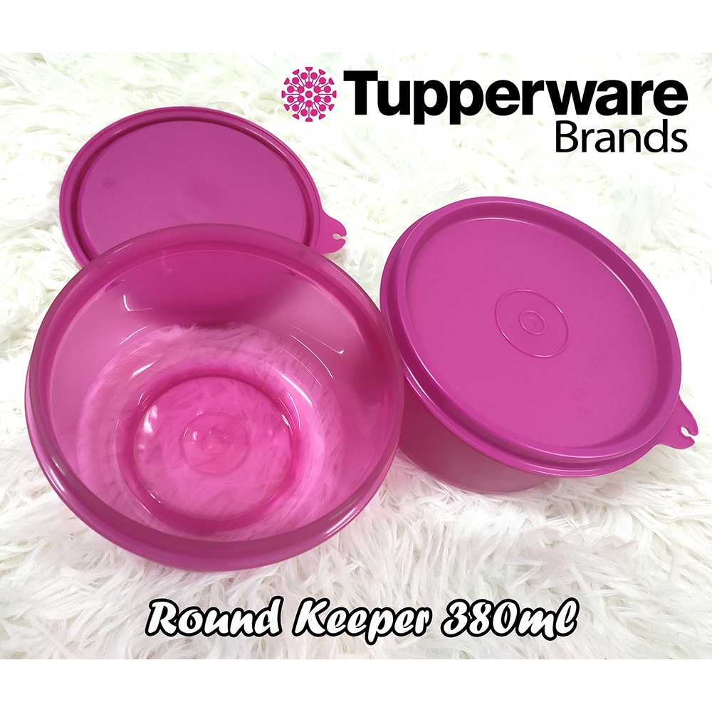 🔥READY STOCK🔥 Original Tupperware Round Keeper (2) 380ml - Fuchsia Kiss ...