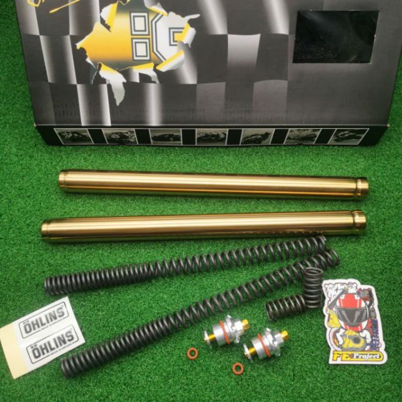 Y15ZR LC135 RS150 SRL110 SRL115 OHLINS FORK SET GOLD FORK TUBE FORK ...