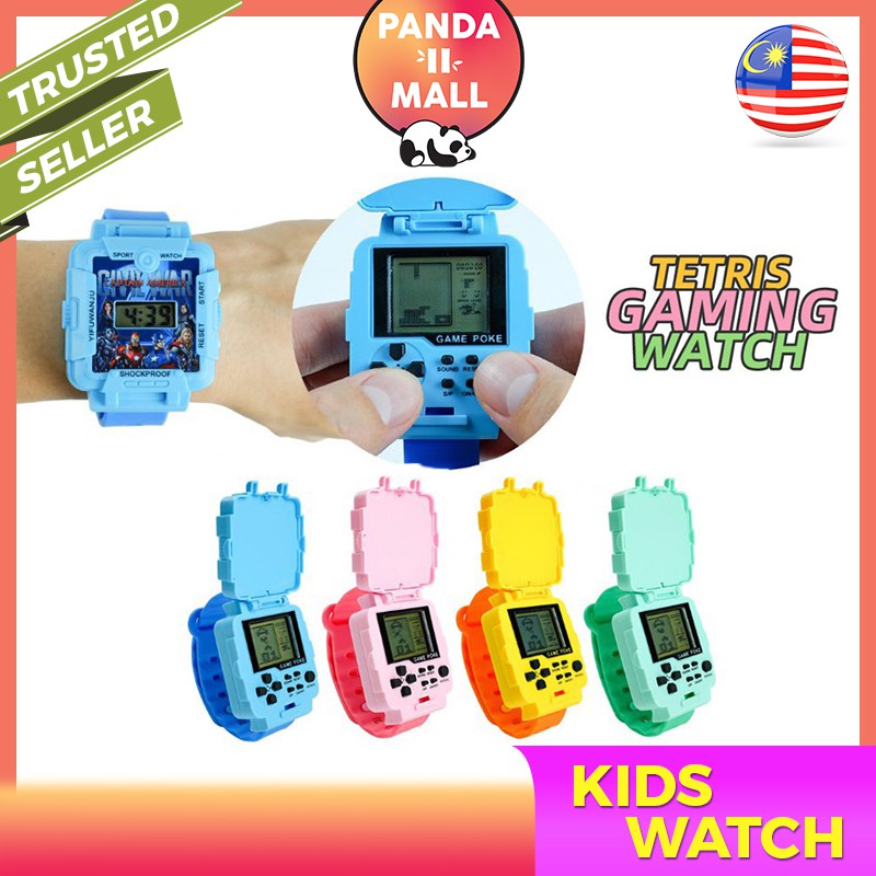 [🐼PANDA PROMO🐼] 26 GAMES TETRIS GAMING WATCH Digital LED Toy Children ...