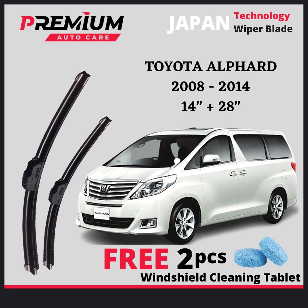 🔥 TOYOTA ALPHARD ANH20 [2008-2014] PREMIUM WIPER BLADE JAPAN TECHNOLOGY ...