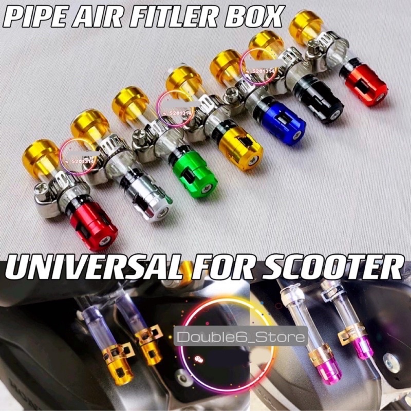 AIR FILTER BOX PIPE DRAIN UNIVERSAL SCOOTER CNC HOSE KOTAK ANGIN XMAX ...