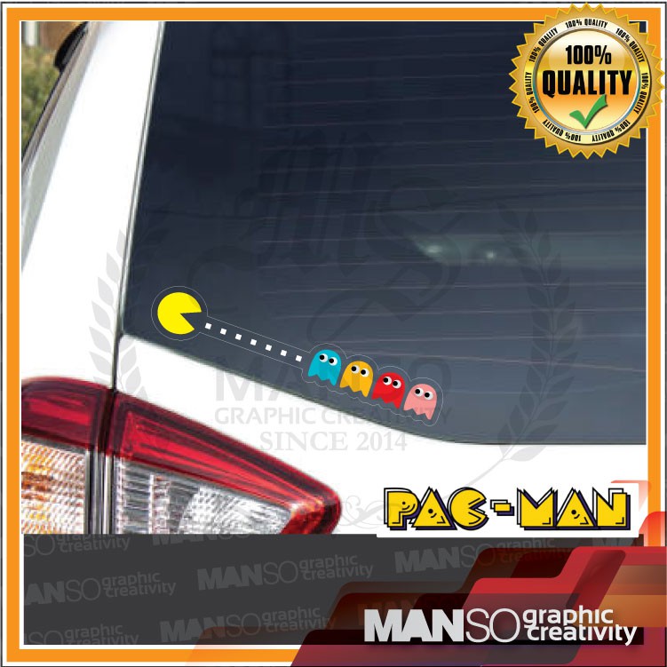 Pacman Colorful Window Sticker | Shopee Malaysia