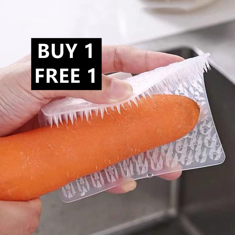 BUY 1 FREE 1 Soft Brush Pad Potato Cleaning Brush Carrot Brush Berus ...