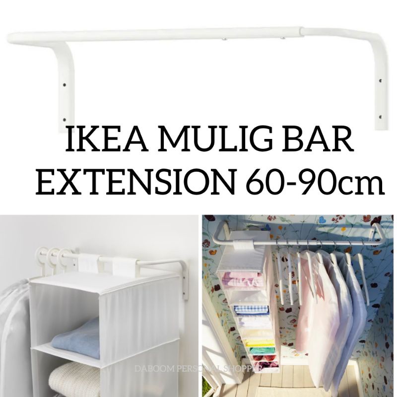 💥READY STOCK💥IKEA CLOTHES BAR MULIG EXTENSION 60-90cm | Shopee Malaysia