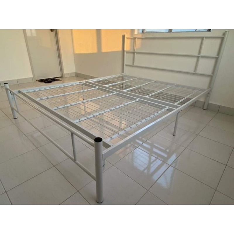 BED FRAME/KATIL QUEEN/SINGLE 3V READY STOCK POS BY DAY | Shopee Malaysia