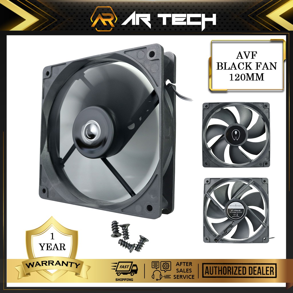 BG Basic Pc fan Black 120mm 1200rpm speed 4 Pin Molex Connector Cpu ...