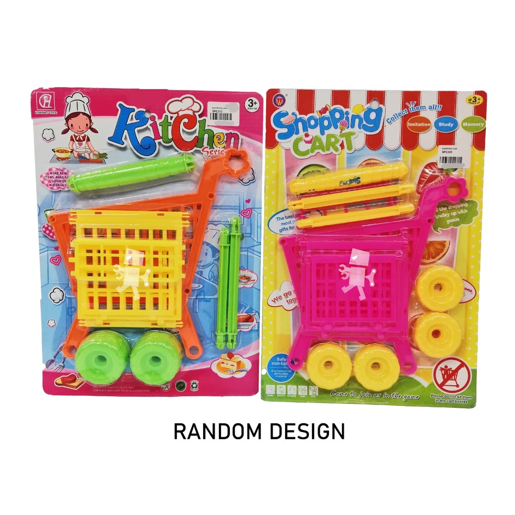 Mini Kitchen Trolley Toy Shopping Cart Pretend Play Toys for Girls ...
