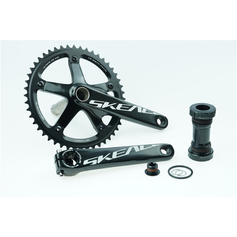 SKEACE Alumniun Alloy Crankset Fixed Gear Crank 48T 165mm BCD144 Single ...