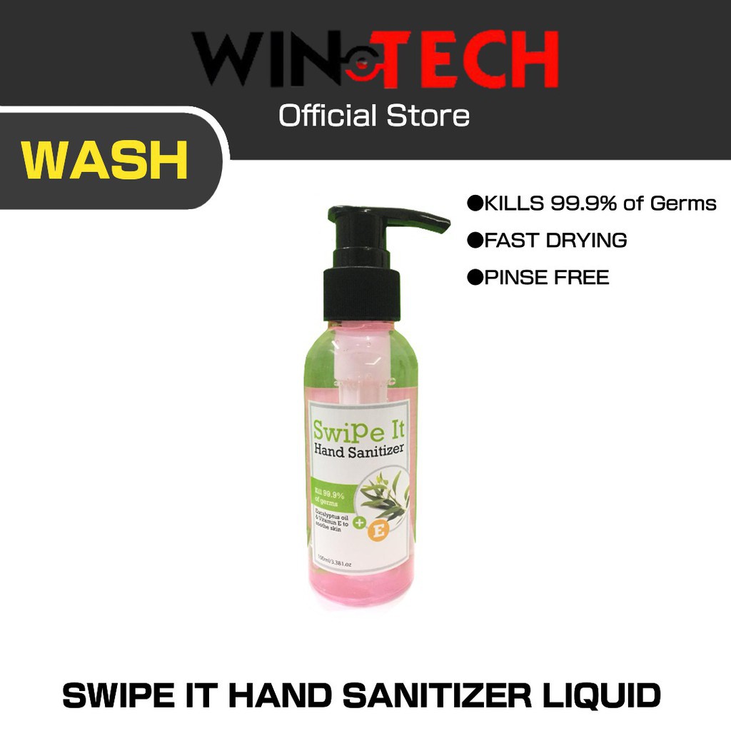 Swipe It Hand Sanitizer Liquid 99.9 Kills of Germs 100ml/110ml/280ml ...