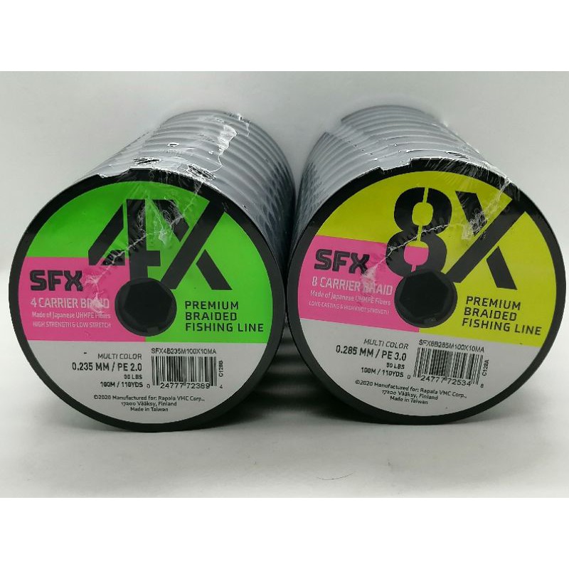 SUFIX SFX 4X & 8X BRAID FISHING LINE/MULTICOLOUR /100M | Shopee Malaysia