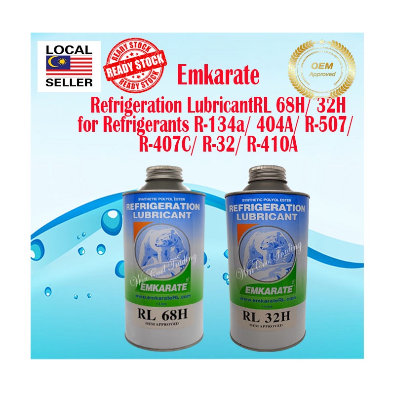 EMKARATE Refrigeration Oil (1L/5L) RL 68H / 32H for Gas R-134a/ 404A/ R ...