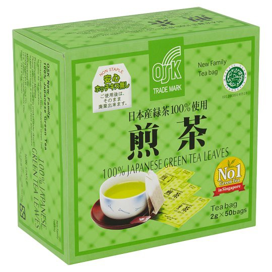 OSK 100% Japanese Green Tea Leaves 50 Tea Bags x 2g | Shopee Malaysia