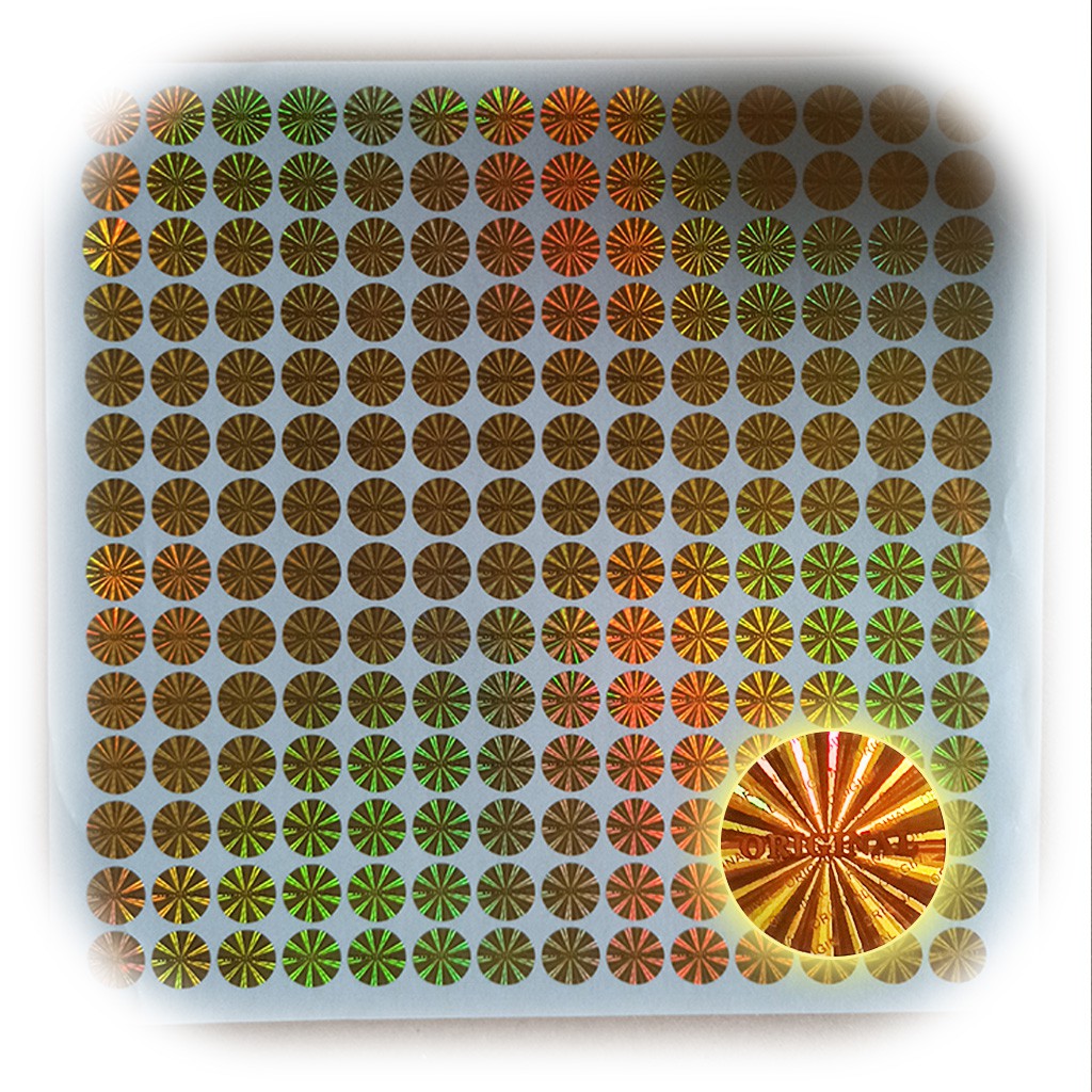 Original GOLD Hologram Sticker 1x1 cm | Shopee Malaysia