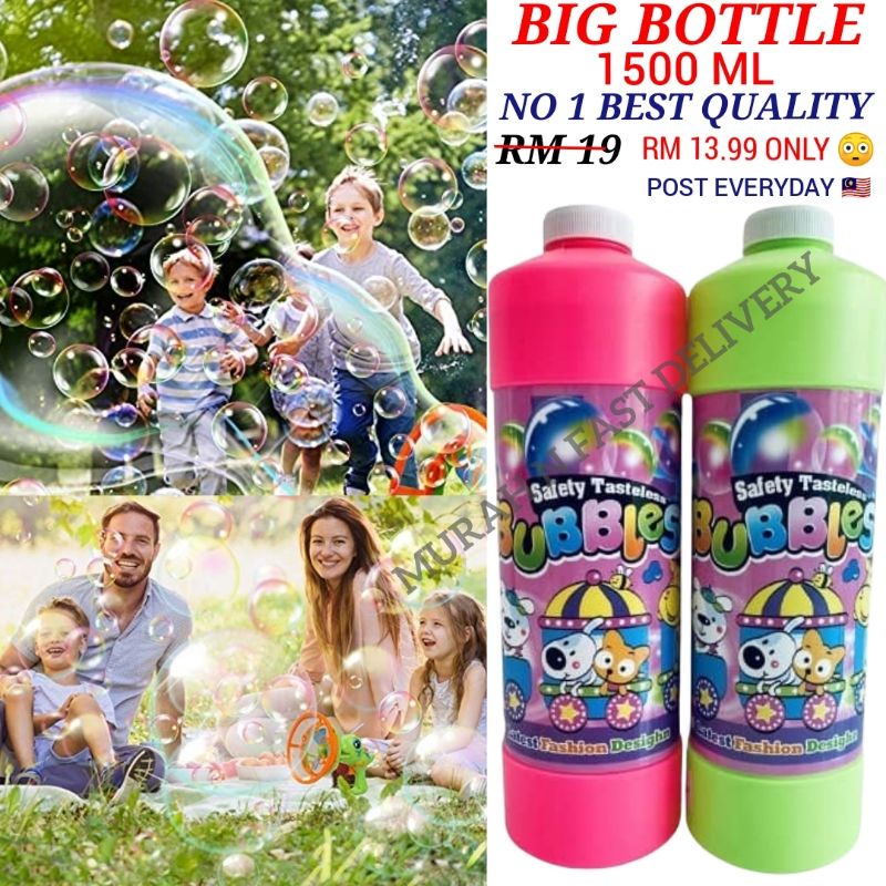 Bubble Gun Refill Big Bottle 1500 ml ( 1.5 litre) | Shopee Malaysia