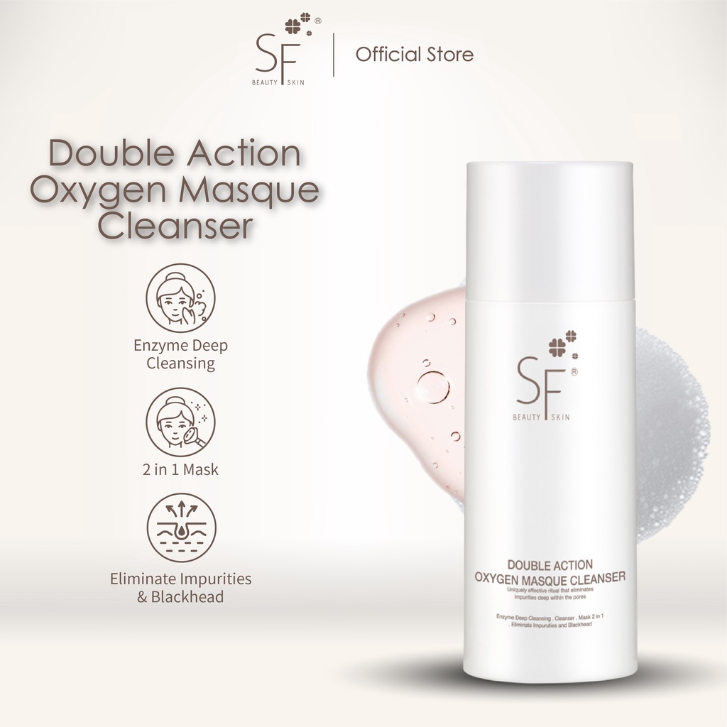 SF Beauty Skin 120ml Double Action Oxygen Masque Cleanser Facial ...