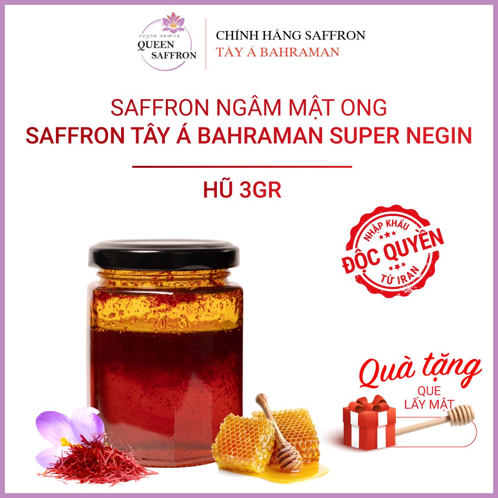 Saffron soaked in honey - 3gram jar - Bahraman Super Negin West Asia ...