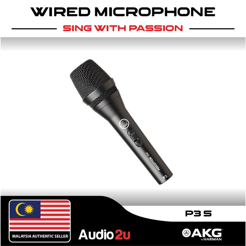 AKG P3S High-Performance Dynamic Microphone with On/Off Switch | Shopee Malaysia