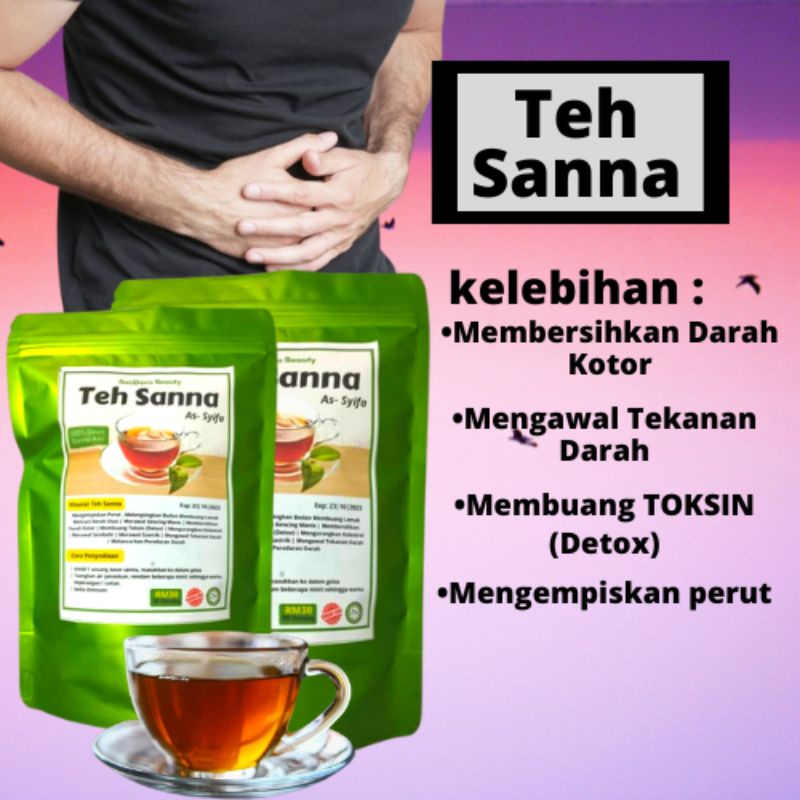 Promo🔥AS-SYIFA TEH SANNA Slimmy Body & Skinny Legs Tea TEH SENNA ...