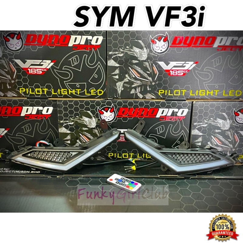 DYNOPRO VF3i MATA GABAN LED PILOT LIGHT BAR LAMP SYM VF3i 185 DYNO PRO ...