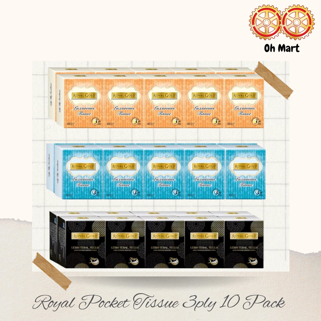 Royal Gold Luxurious Tissue 3 ply 10sheets x10packs | Shopee Malaysia