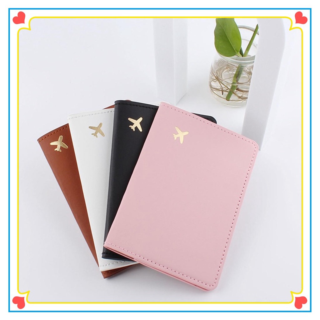 Airplane Pattern Passport Cover Luggage Tag Couple Wedding Passport ...