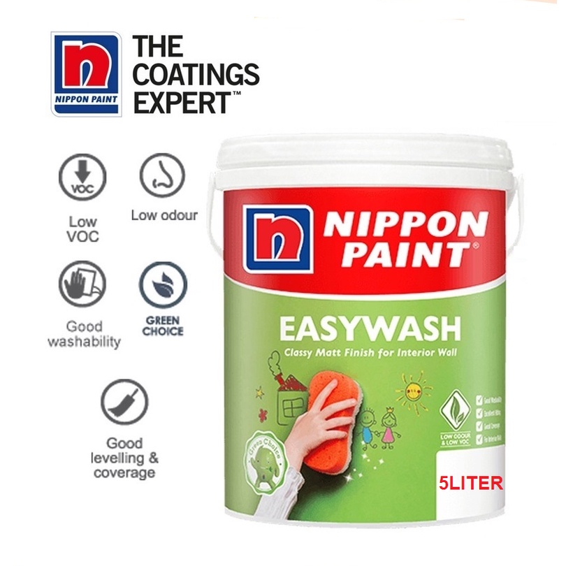 NIPPON VINILEX EASY WASH 5LITER (1526A procelain blue) | Shopee Malaysia
