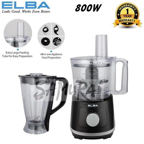ELBA FOOD PROCESSOR 800W EFPK2480(BK)/ MISTRAL BLENDER WITH MILLER ...