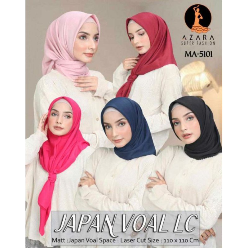 Laser Cut Quadrilateral Hijab (azara Japan Voal) | Shopee Malaysia