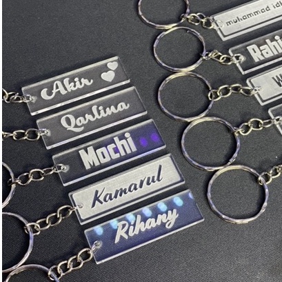 MINIMUM ORDER 5pcs / Keychain Acrylic Murah-Custome Made Nama Emgrave ...