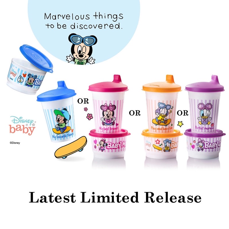 Tupperware Disney Mickey Baby Snack Cup / Tumbler Cup Set - 1 set ...