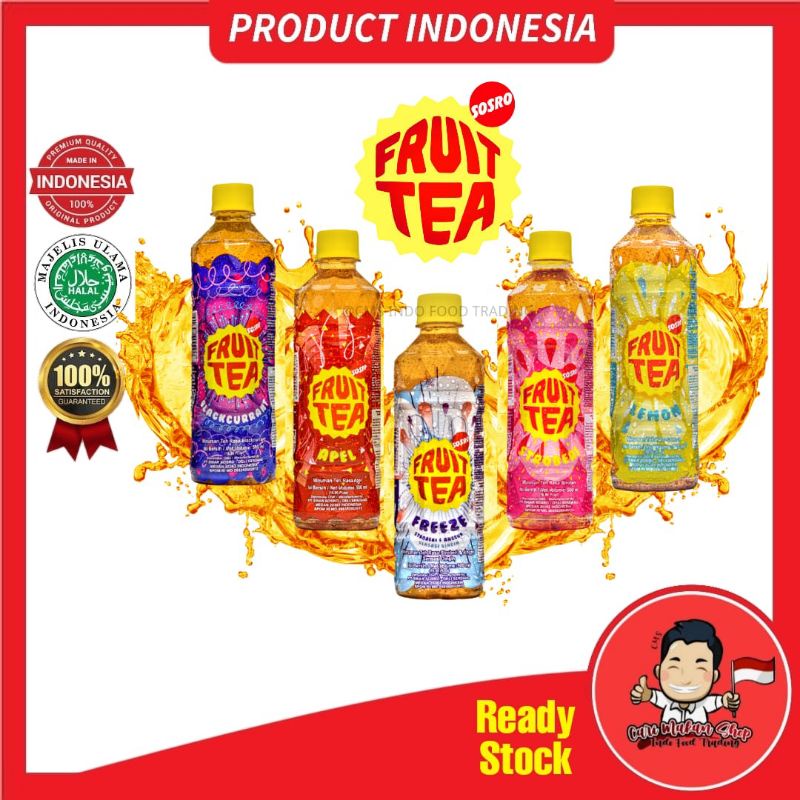 Sosro Fruit Tea Minuman 500ml Product Indonesia 🇮🇩 Drink Apple Blackcurrant Freeze Lemon ...