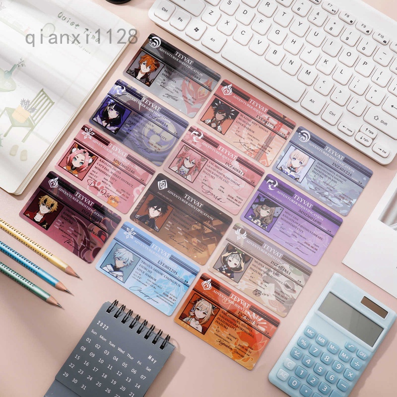 Genshin Impact Anime Id Pvc Cards Photocard Figure Cosplay Collection ...