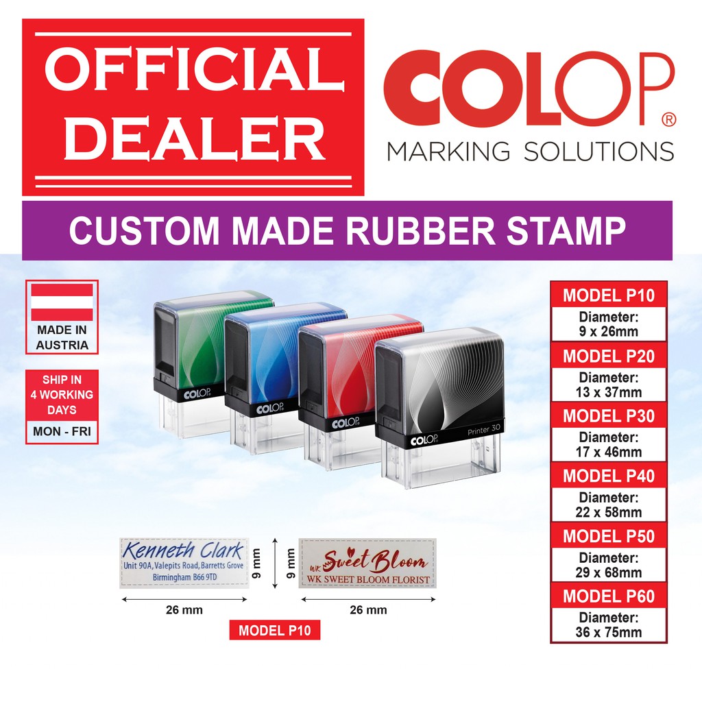 Address Rubber Stamp COLOP Self Inking Chop- ADDRESS CHOP 公司地址印章 COMPANY SIGNATURE COP | Shopee ...