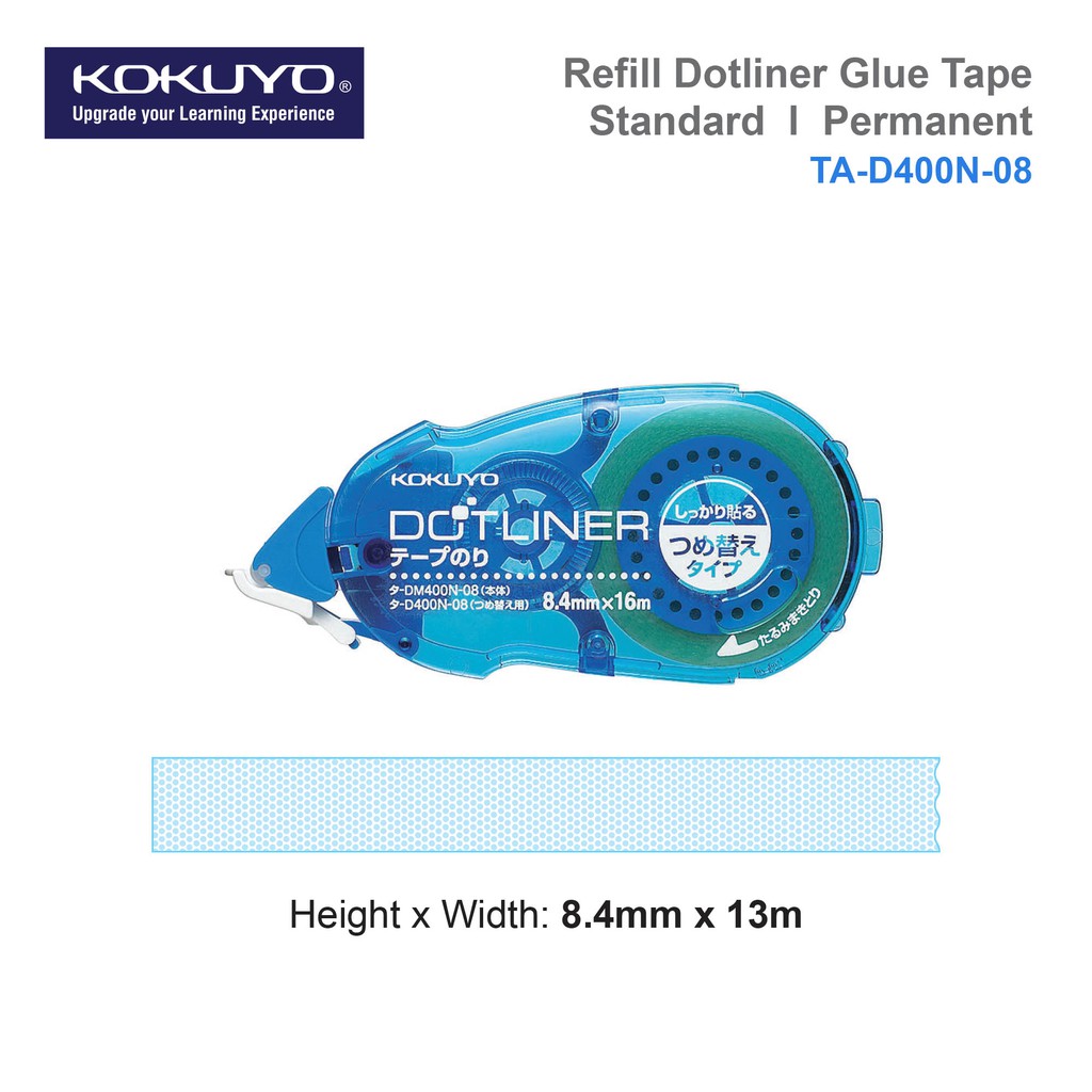 Kokuyo Dotliner Glue Tape - Refill TA-D400-08 | 8.4mmX16m Pita Gam Kokuyo Dotliner - Isi Semula ...