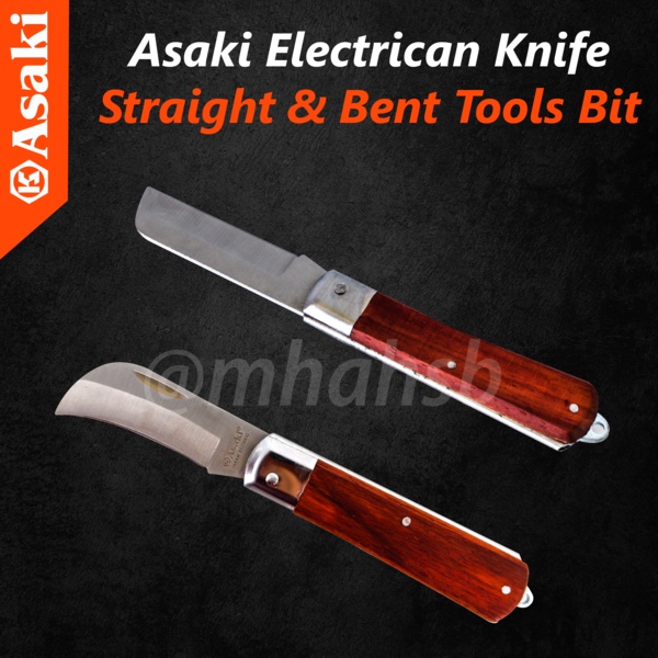 ASAKI AK8600/AK8601 125MM ELECTRICIAN'S KNIFE (STRAIGHT/BEND) | Shopee ...