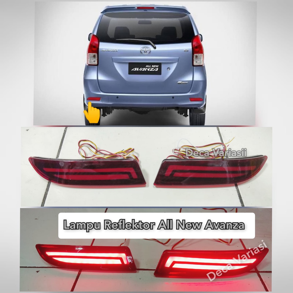 All New Avanza 2012 - 2014 Rear Bumper Reflector LED Light | Shopee ...