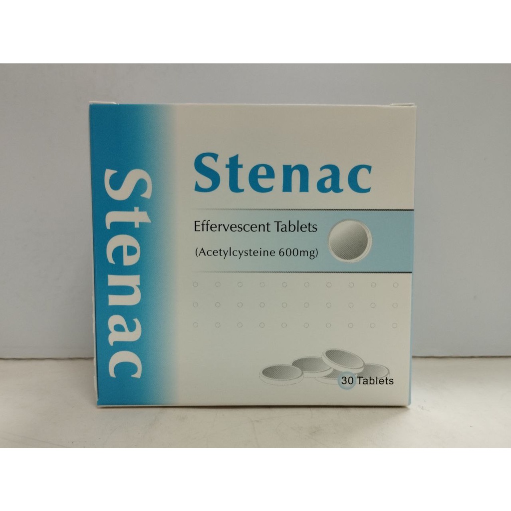 Stenac Effervescent Tablets (Acetylcysteine 600mg) 10 Tablets / 30 ...