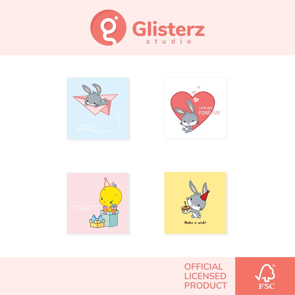 Glisterz 3D Mini Greeting Card - Looney Tunes Chibi Mini Card Bundle ...