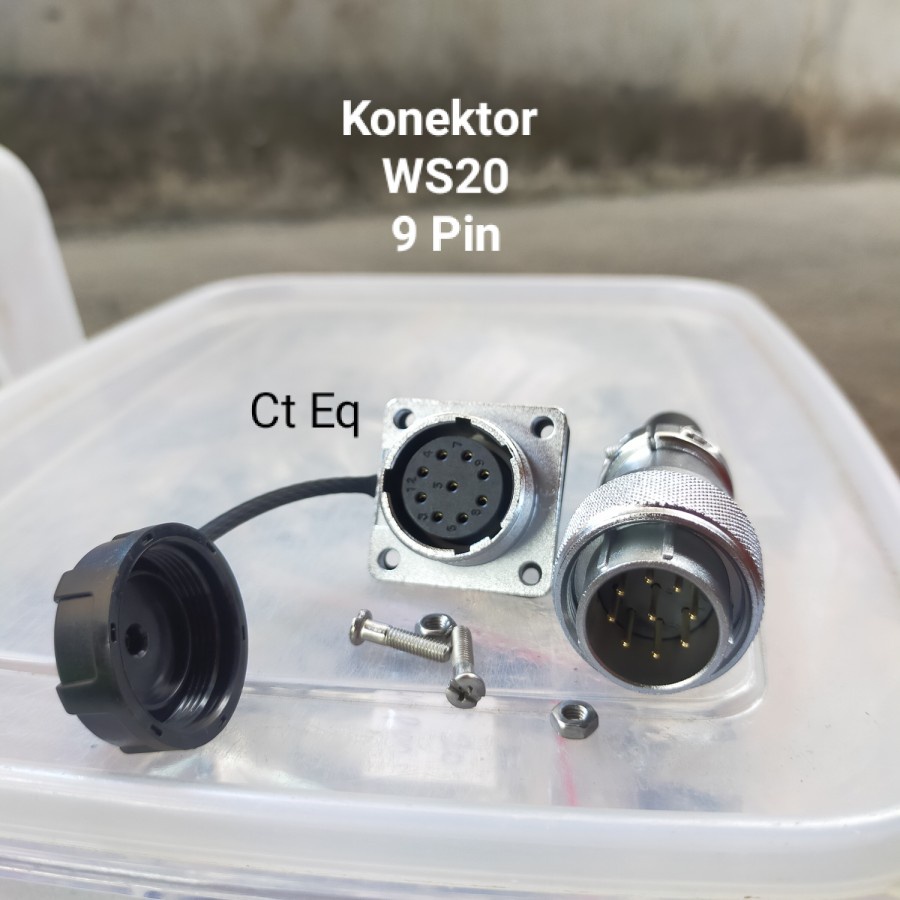 Ws20 9 pin Connector Plug And Panel Mount Cable Socket 9 pin Connector ...