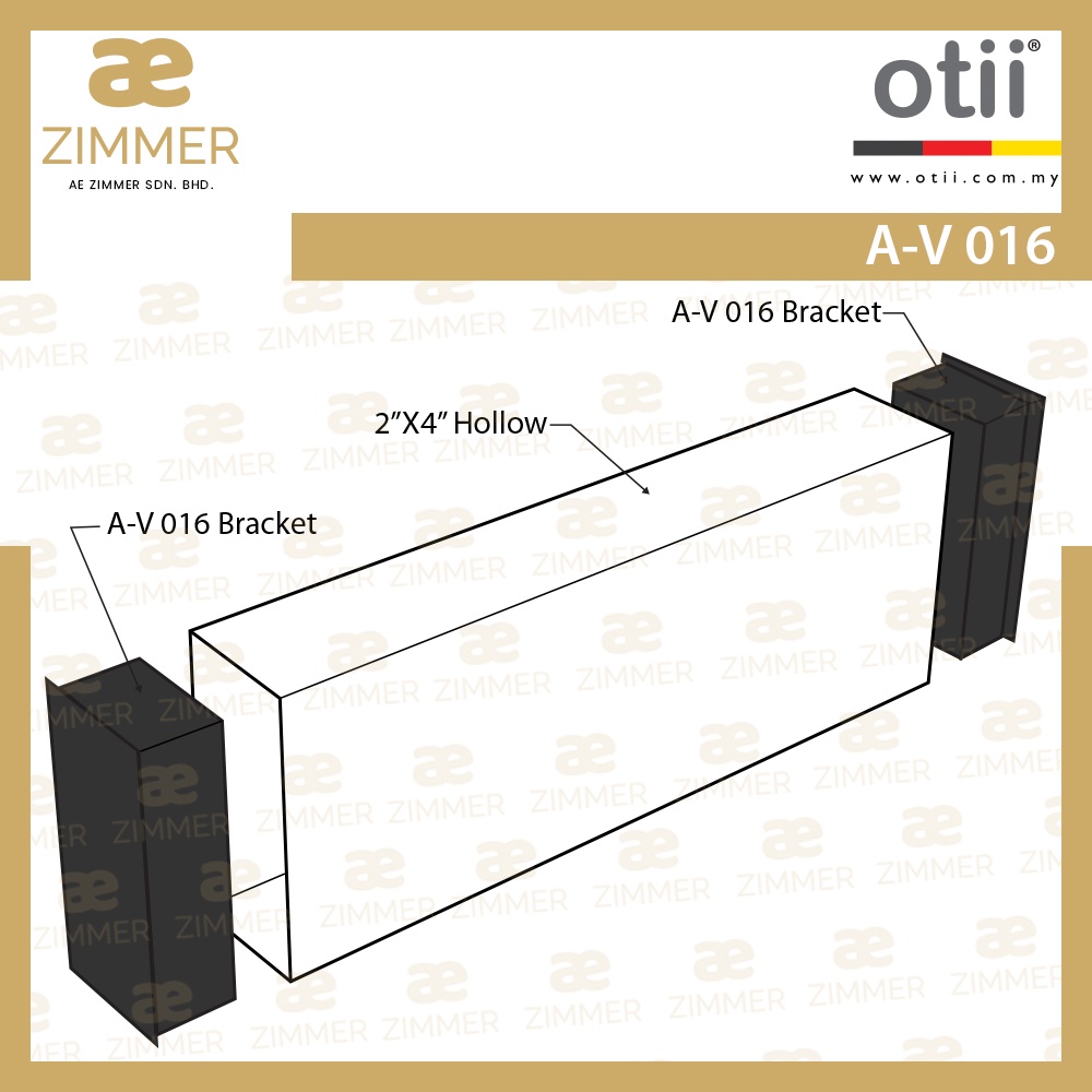 AE Zimmer Otii PVC Bracket A-V 016_Black (10729) / Grey (10730) / White (10731)-50pcs/pack ...