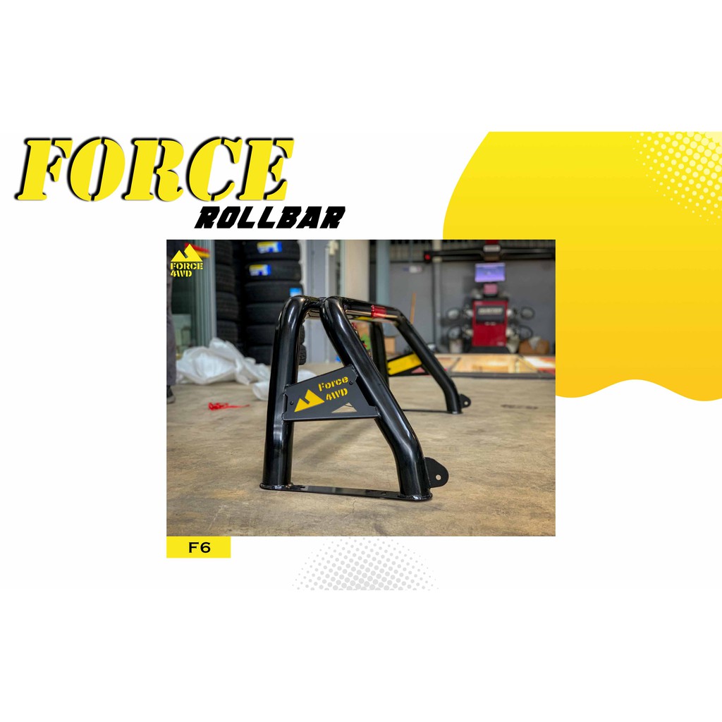F6 Force Rear Roll Bar with Brake Light For Ford Ranger Nissan Navara ...