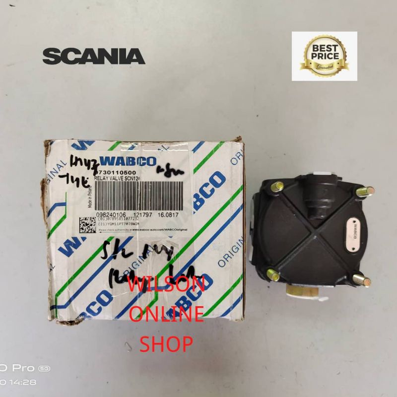 Wabco Sc124 Relay Valve 9730110500(4 Holes 16MM)(1Hole 22MM) | Shopee ...