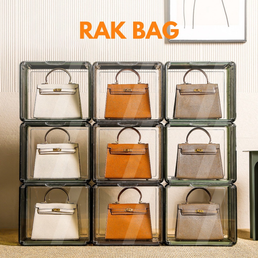 Transparent Plastic Dust Bag Container HandBags Storage Bag Organizer ...