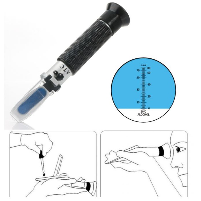 🔥Local Ready Stock 🔥 Alcohol Meter Portable Auto Refractometer 0-80% ...