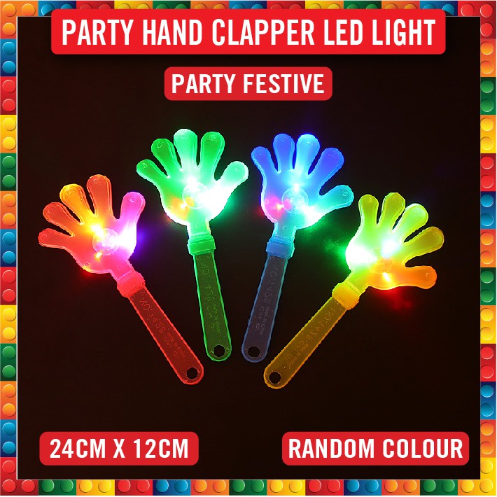 Party Hand Clapper Flashing Led Light / Fun Hand Clapper Party Toy ...